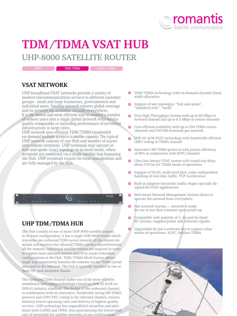 Romantis UHP VSAT Hub Web | PDF | Very Small Aperture Terminal ...