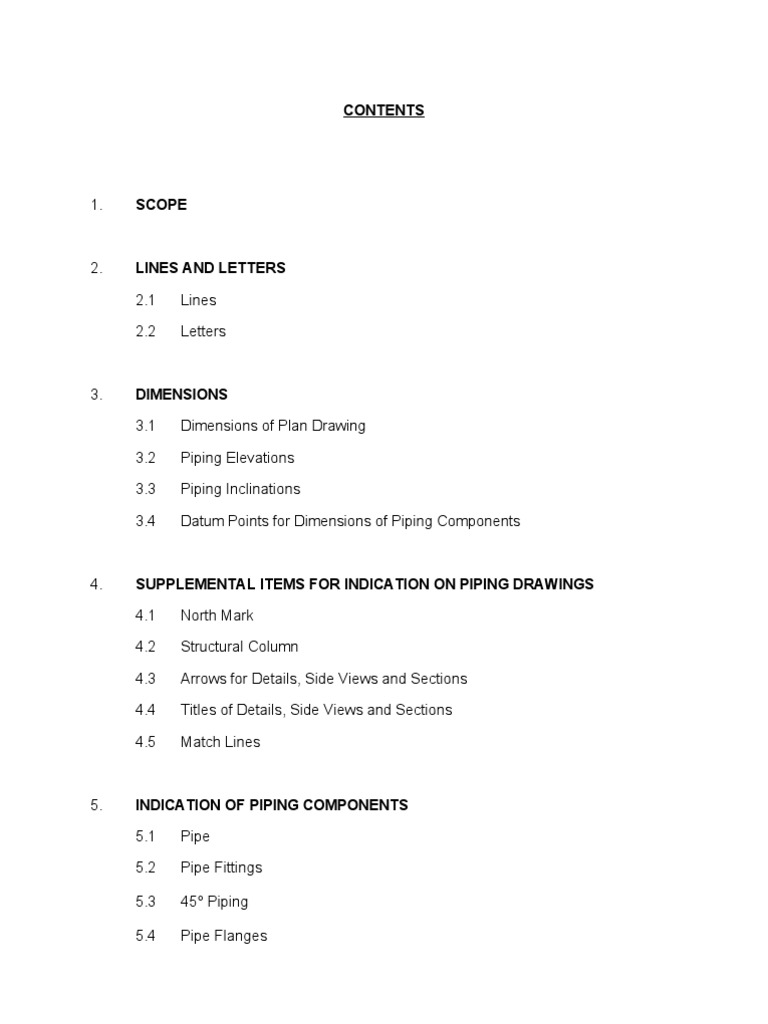 Drafting Practice of Piping Drawings (General) | PDF | Pipe (Fluid ...