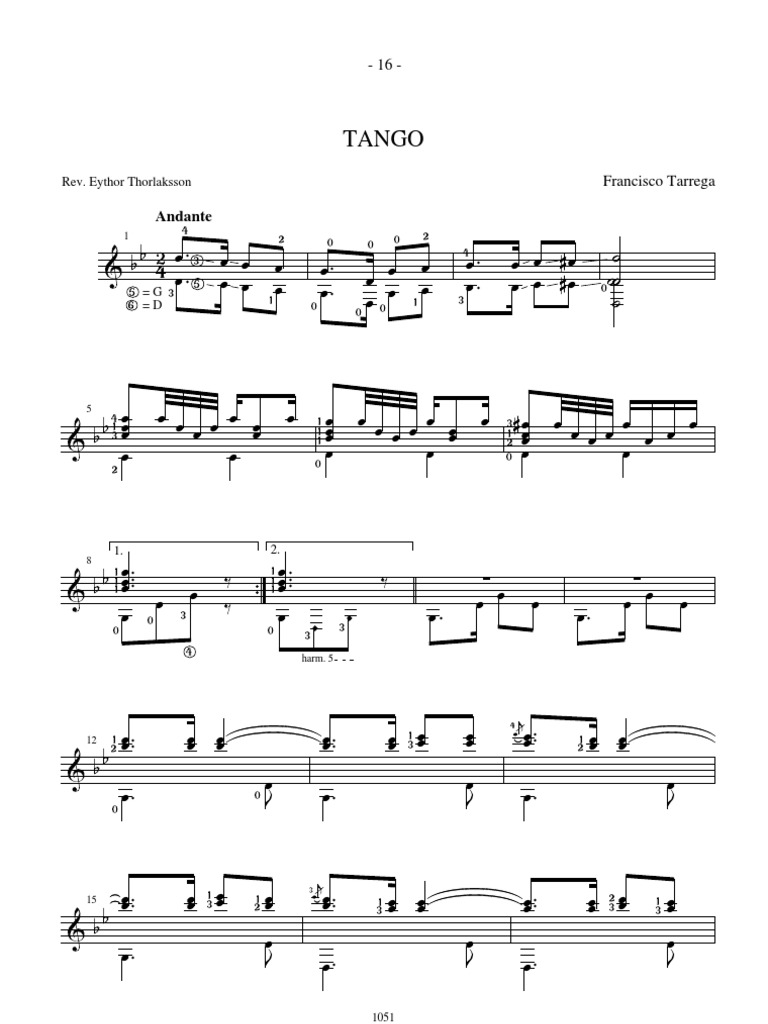 Tarrega Tango | PDF