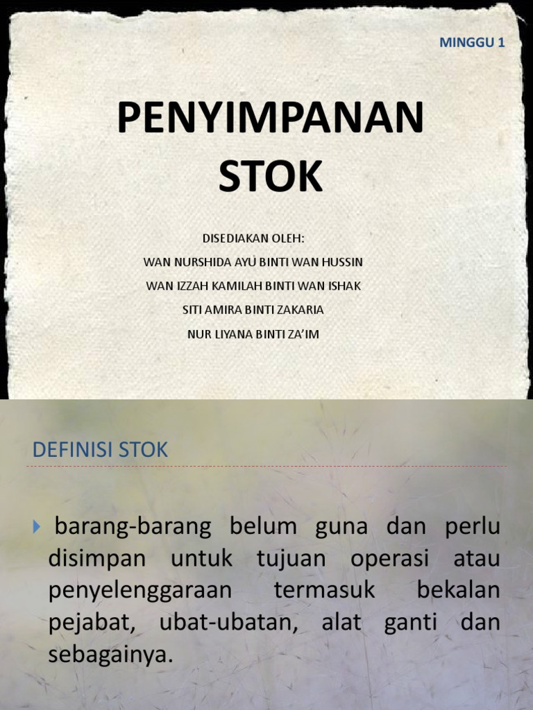 Penyimpanan Stok | PDF