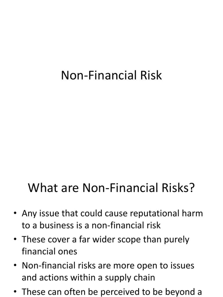 Non Financial Risk | Operational Risk | Risk