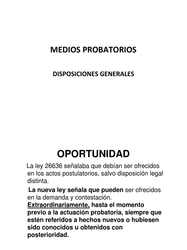 Medios Probatorios 04dic | PDF