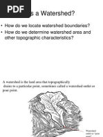 Watershed Boundary Delineation Guide | PDF | Contour Line | Drainage Basin