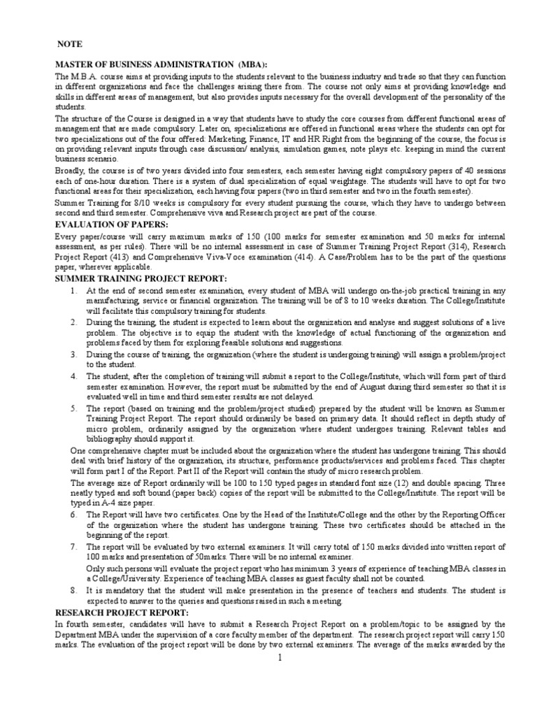 MBA Intro | PDF