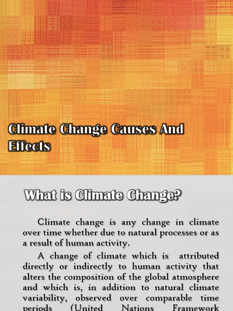 Climate Change Causes and Effects | PDF | Greenhouse Gas | Greenhouse ...