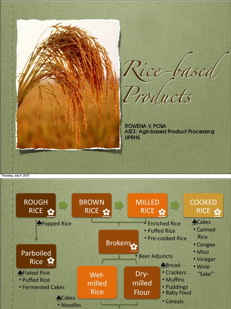 Rice-Based Products | PDF | Rice | Seed