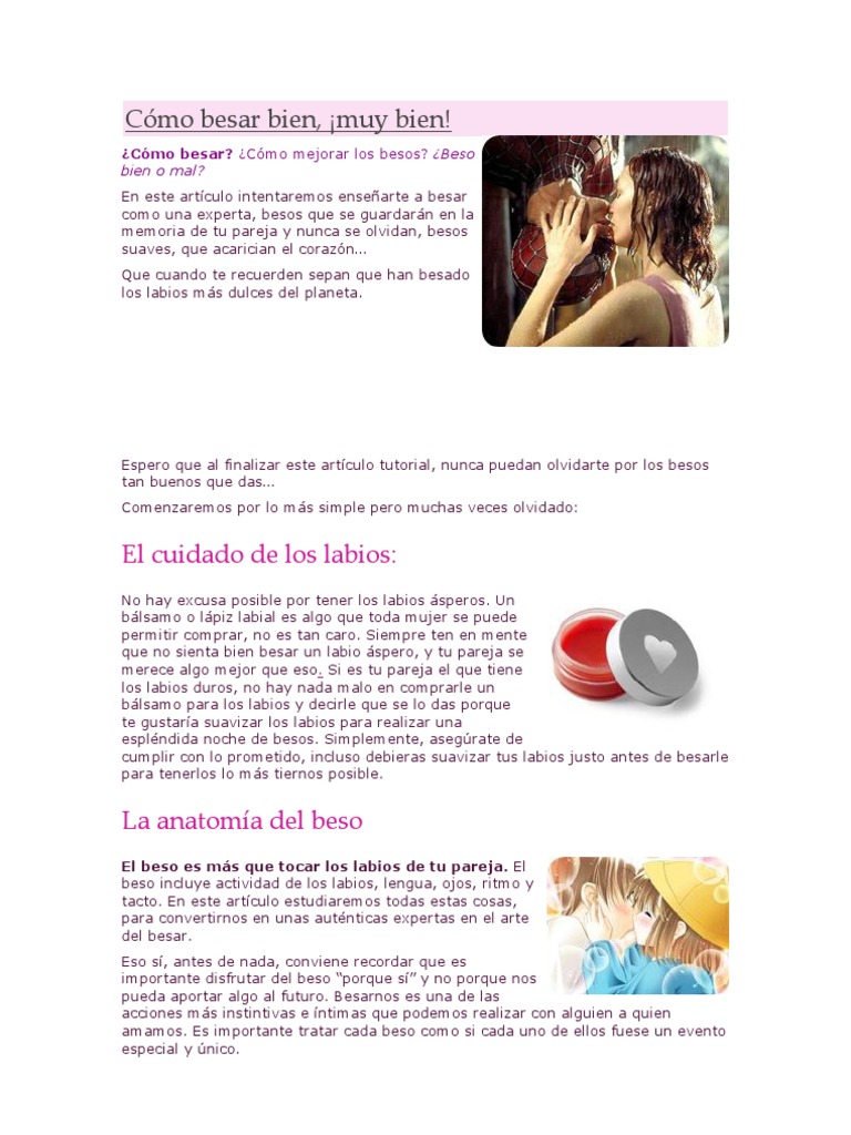 Cómo Besar Bien, Muy Bien | PDF | Beso | Ritmo