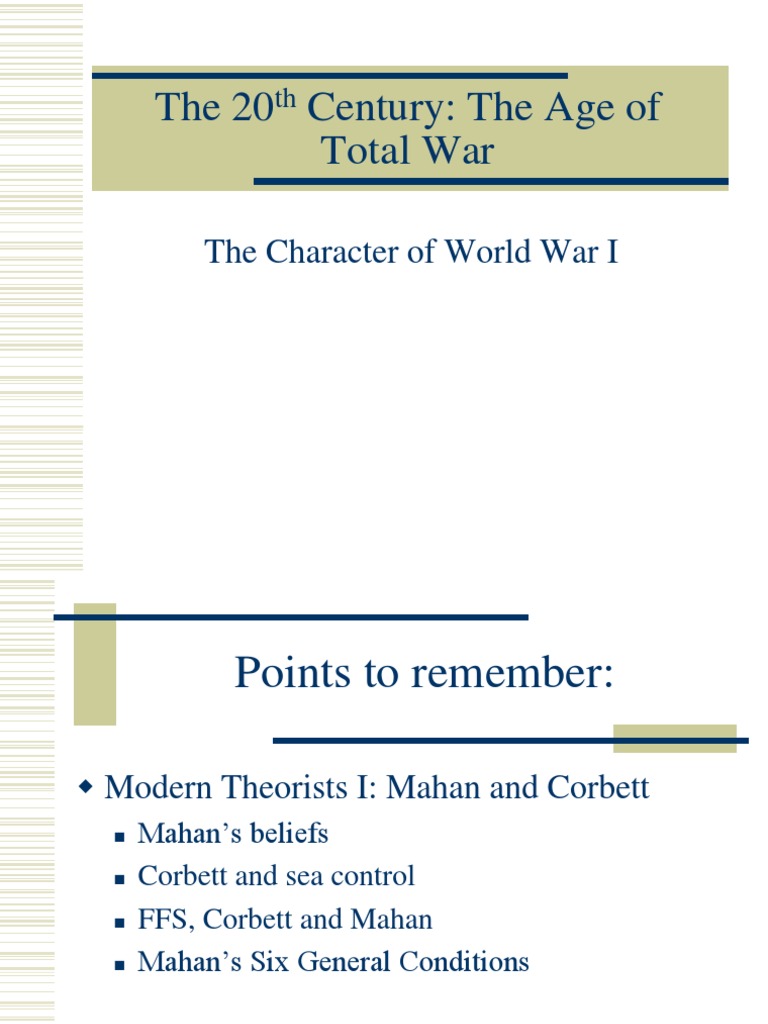 Total War Characteristics in WWI | PDF | Politics