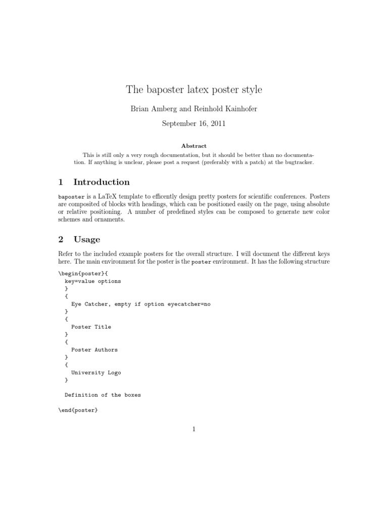 Baposter Guide | PDF | Typefaces | Page Layout