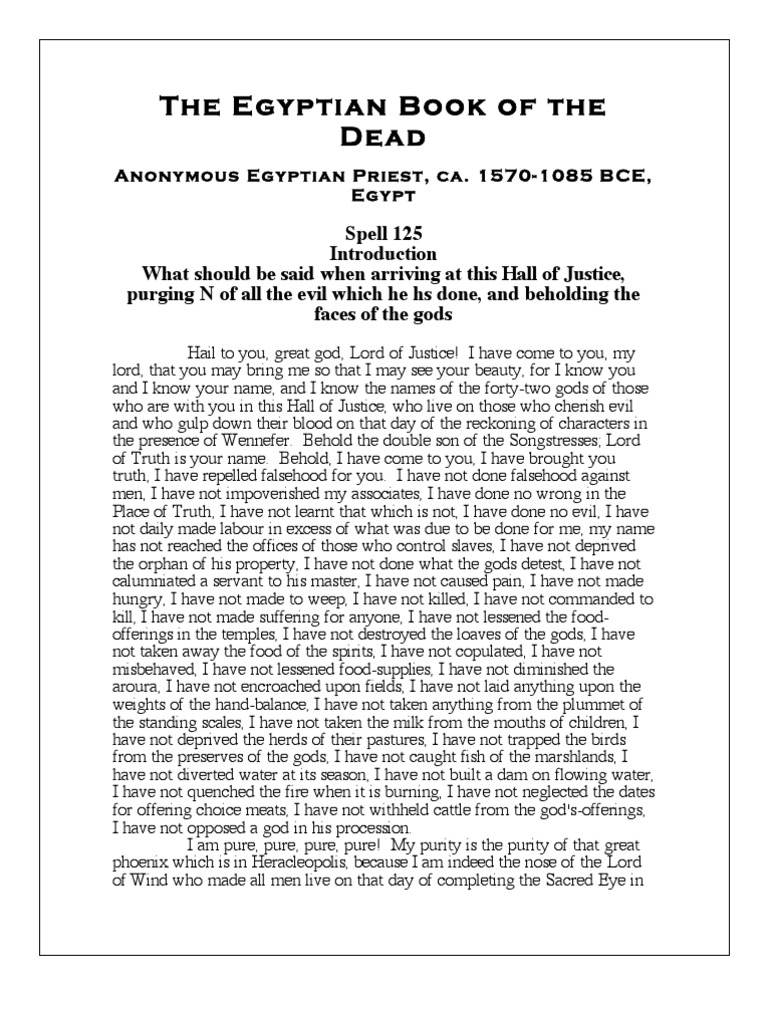 Egyptian Book of The Dead | Download Free PDF | Religion And Belief
