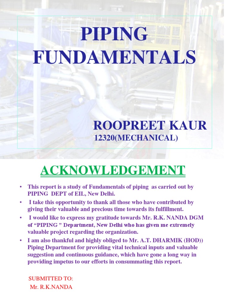 Piping Design Presentation | PDF | Pipe (Fluid Conveyance) | Steel