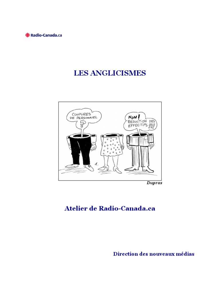Les Anglicismes | PDF | Langue française | Lexique