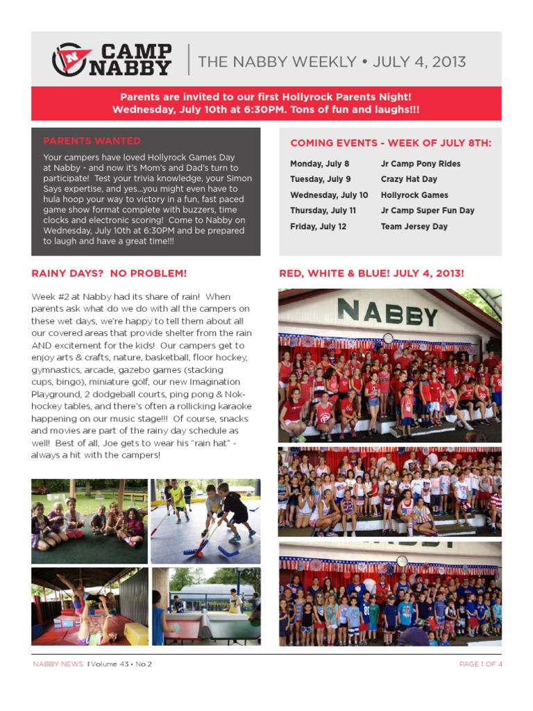 The Nabby Weekly: Vol 43, No 2 | PDF | Leisure | Sports