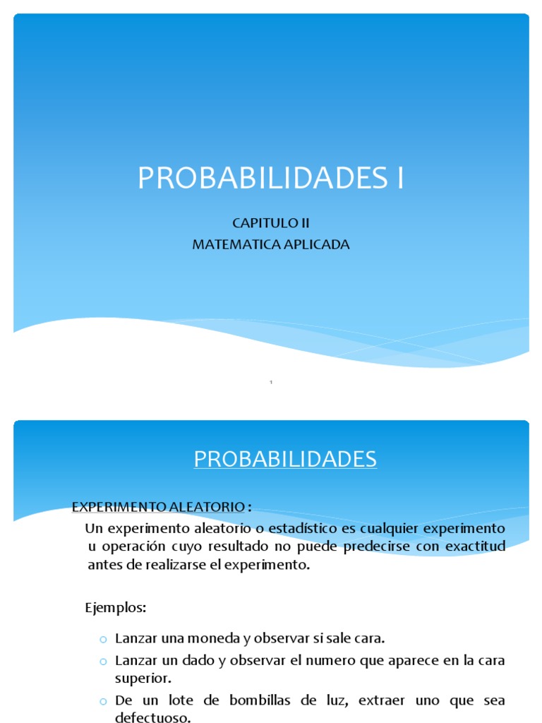 Fundamentos de Probabilidades y Eventos | PDF | Probabilidad ...