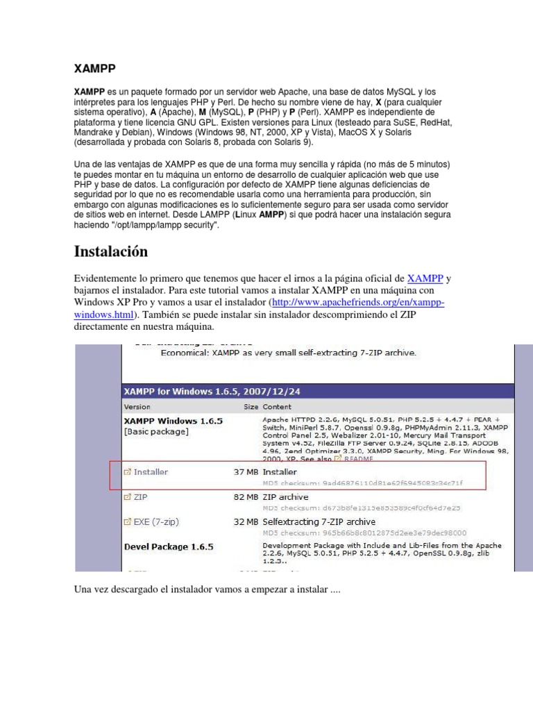 XAMPP | PDF | Php | Servidor HTTP Apache