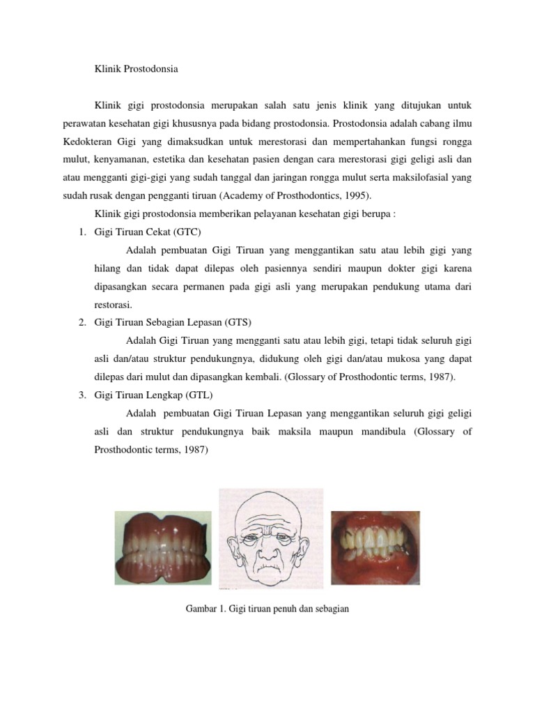 Klinik Prostodonsia | PDF | Ilmu Sosial
