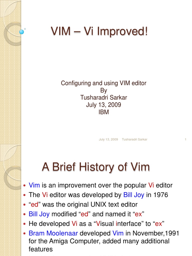 VIM VI Improved | PDF | Areas Of Computer Science | Computer Programming