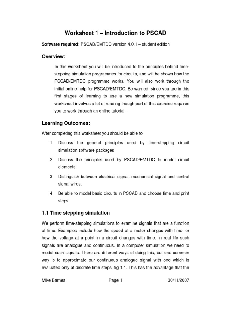Introduction to PSCAD Basics | PDF | Signal (Electrical Engineering ...