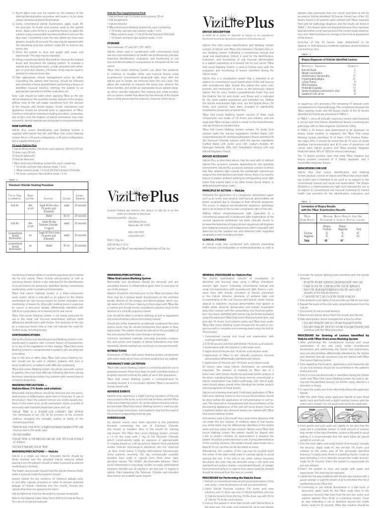 Vizilite Plus Supplemental Pack | PDF | Biopsy | Medical Specialties