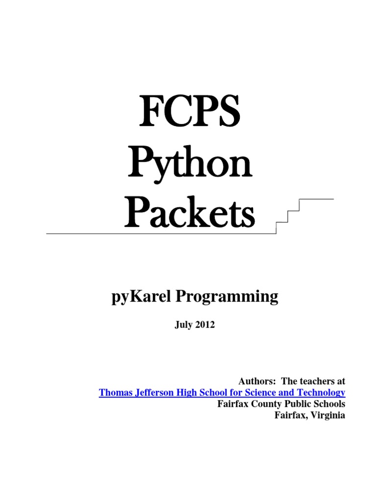Fcps Python Packets: Pykarel Programming | PDF | Class (Computer ...