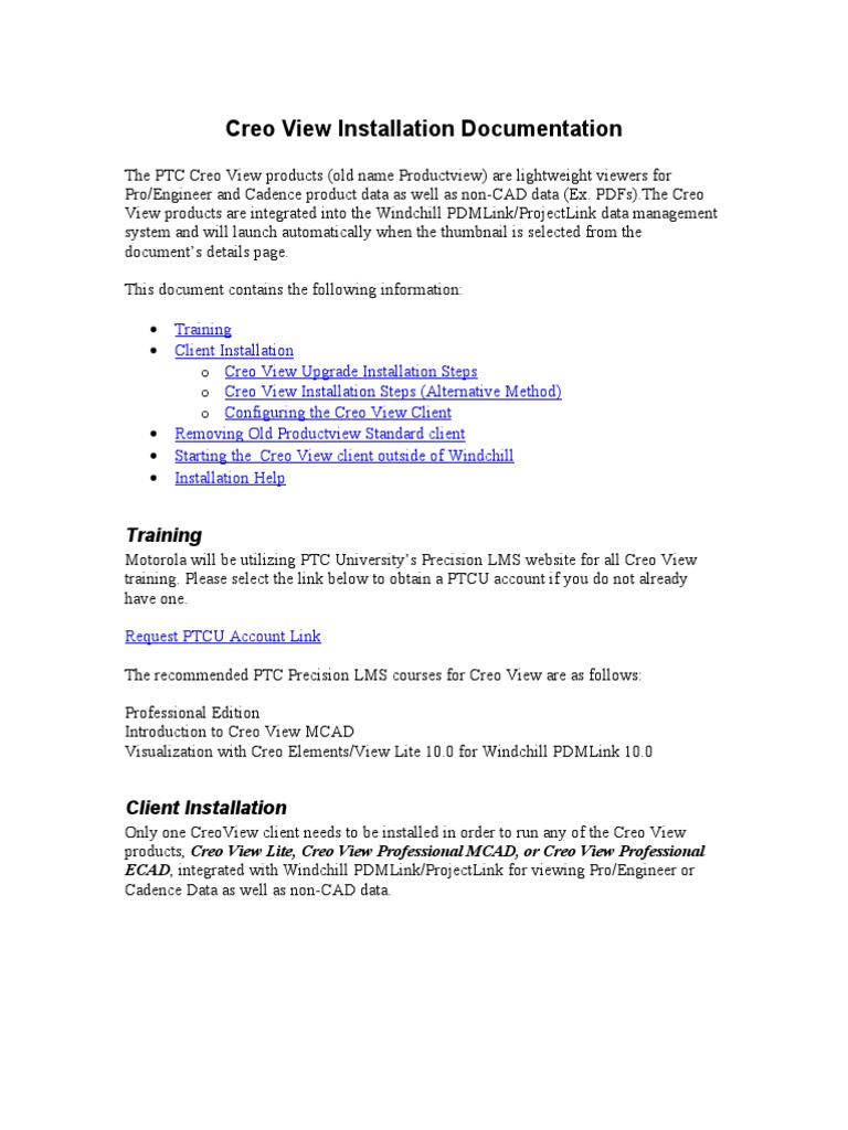 Creo View Installation Documentation | PDF | Computing Platforms | Operating System Families