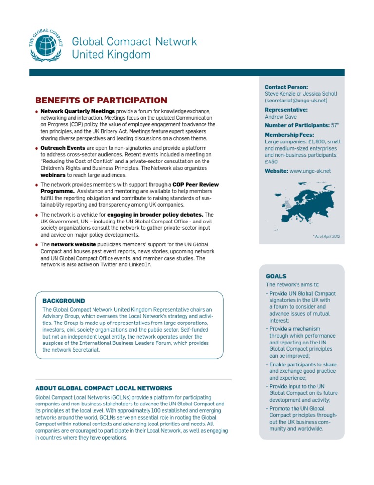 Benefits of Participation: Goals | PDF | United Nations | International ...