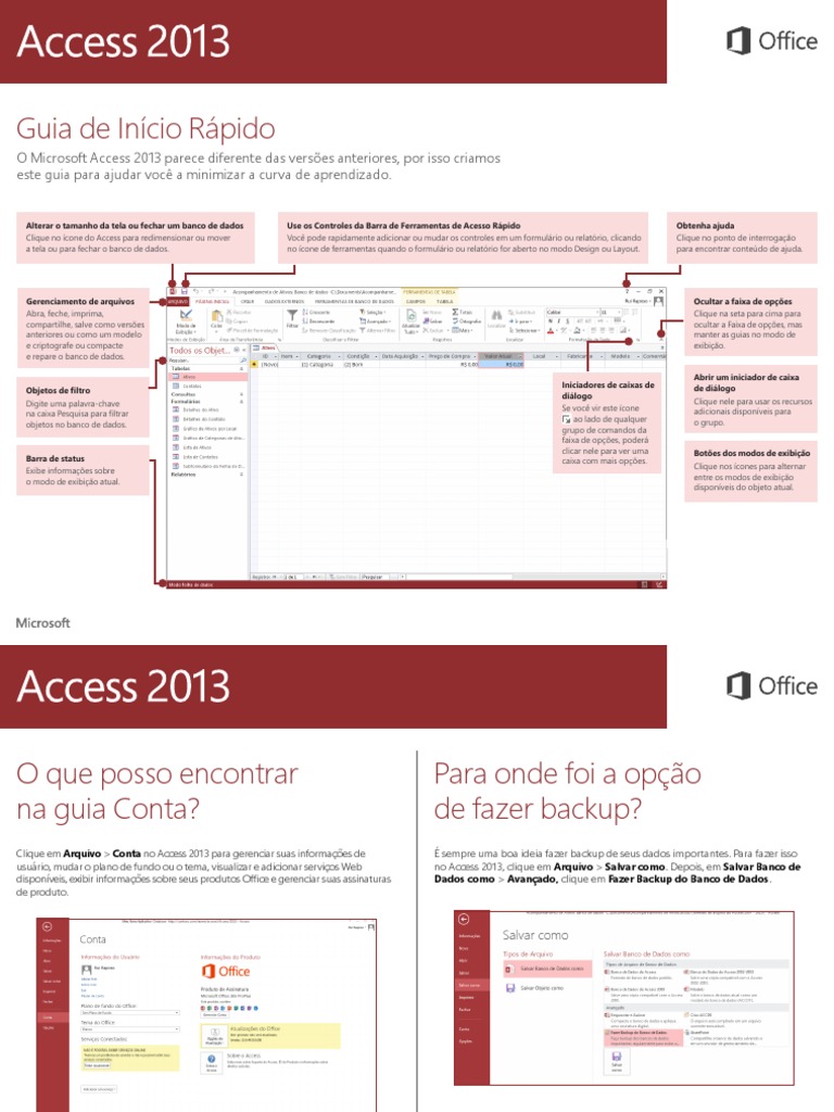 Access 2013 | PDF | Microsoft Access | Bancos de dados