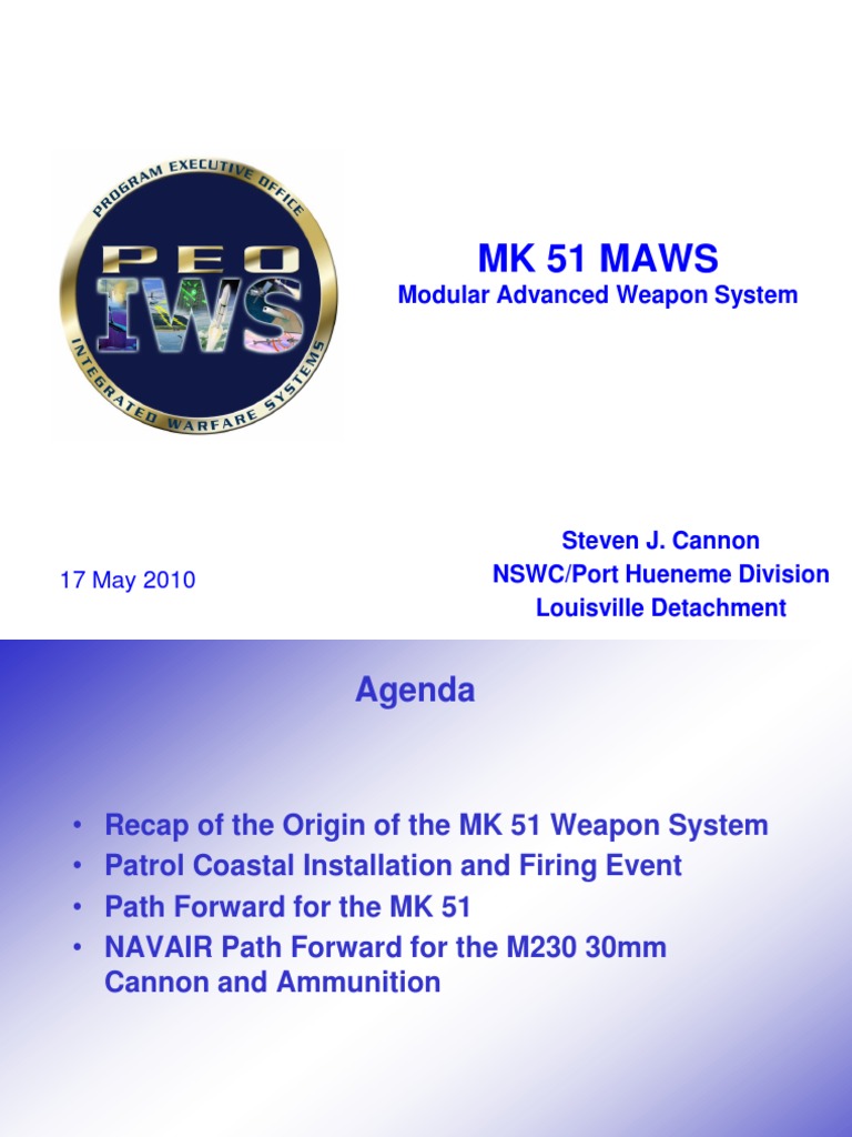 MK 51 MAWS | PDF | Military Technology | Projectile Weapons