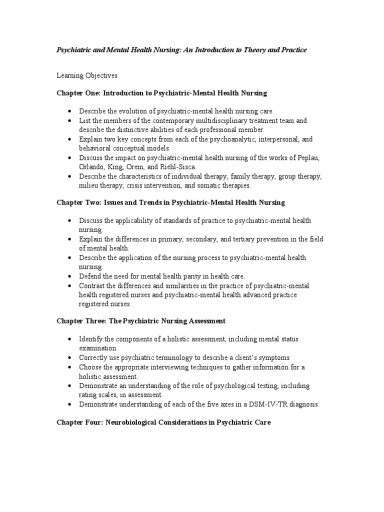 Psych Nursing Objectives | Dual Diagnosis | Mental Disorder