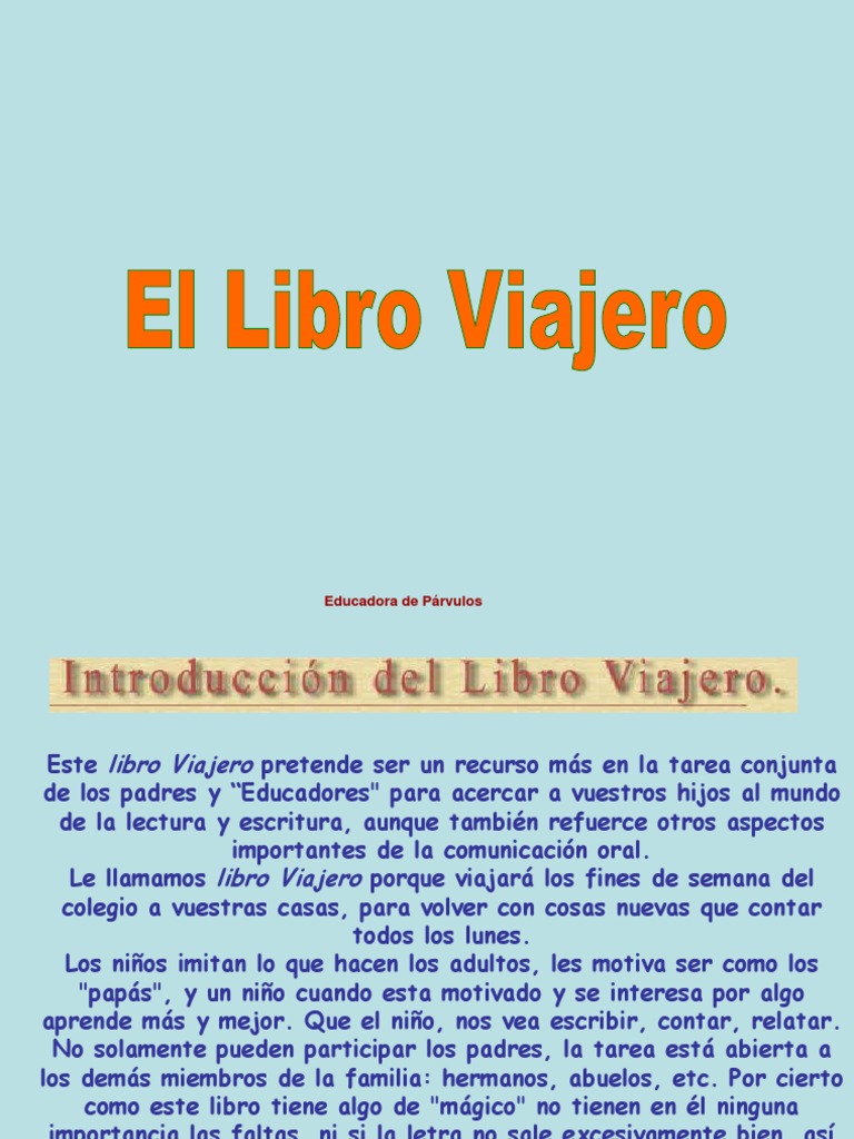 .El Libro Viajero | PDF | Libros | Escritura