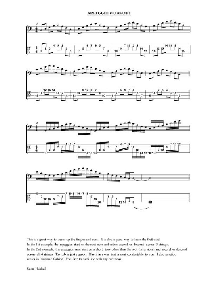 Scott Hubbell Arpeggio Workout | PDF