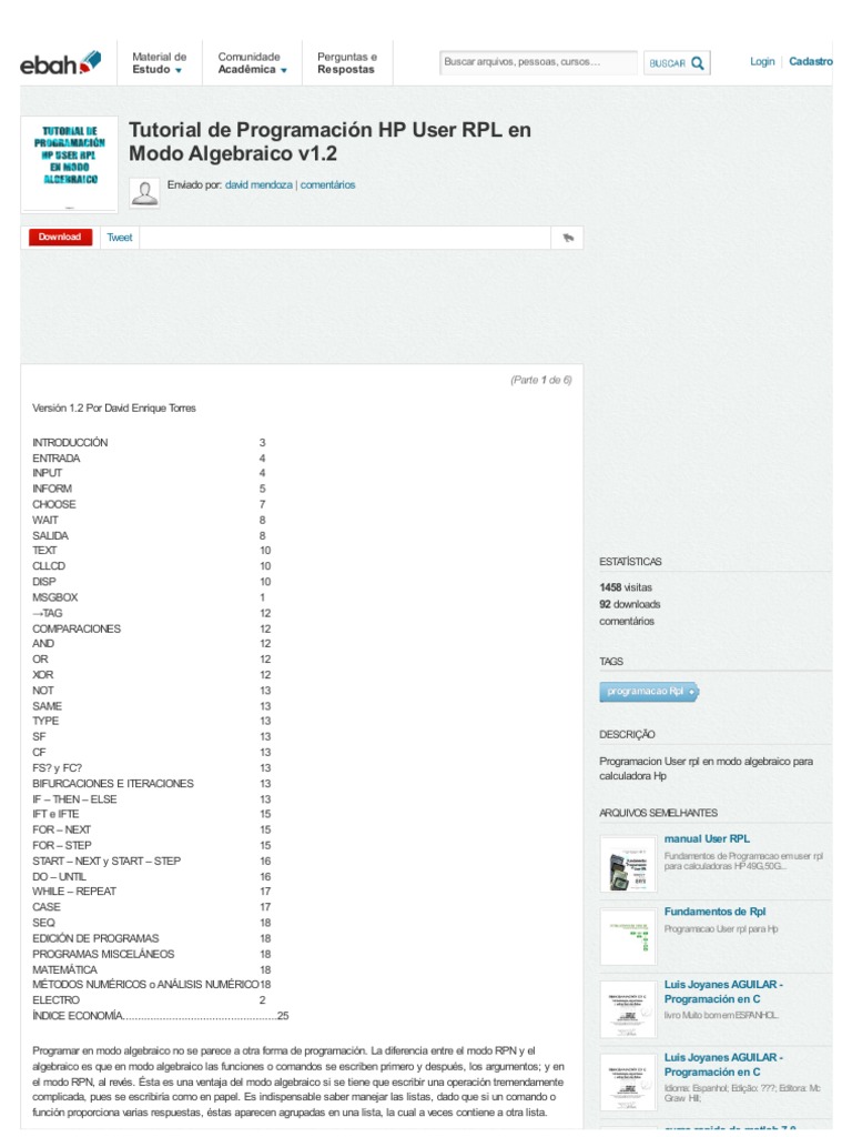 Programar HP | PDF | Programa de computadora | Programación