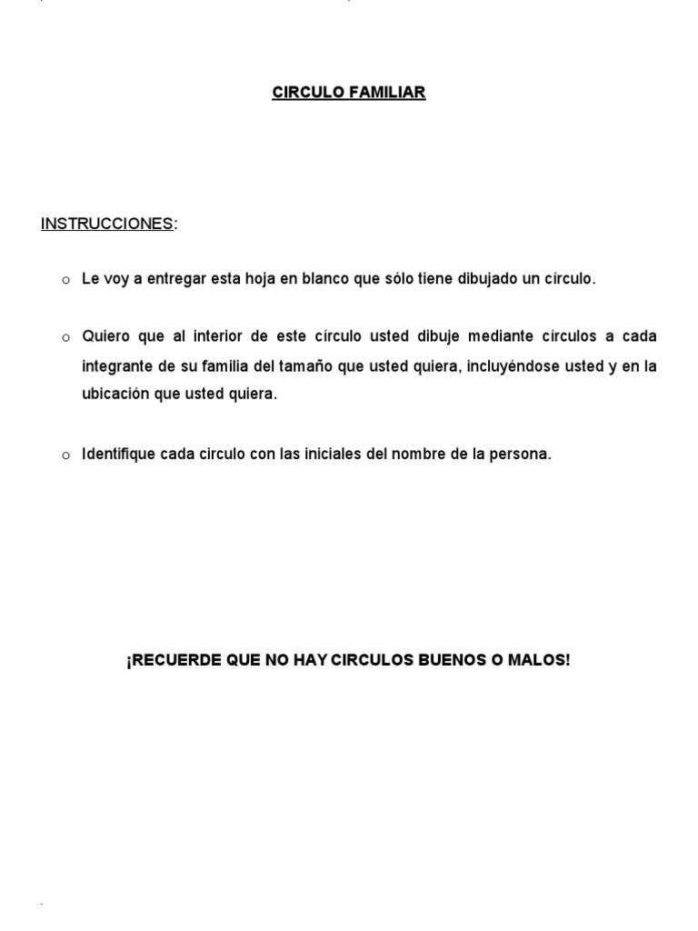 Instrumentos - Circulo Familiar | PDF | Conflicto (proceso) | Información