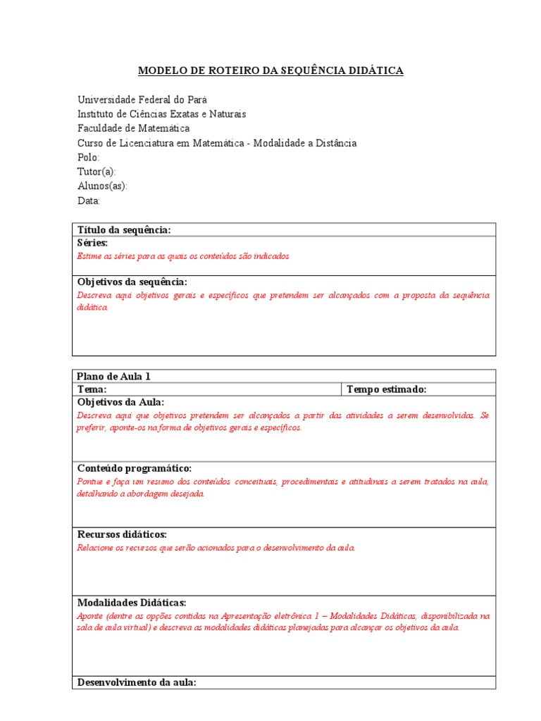 AP2 Modelo de Sequencia Didatica | PDF | Lição | Science