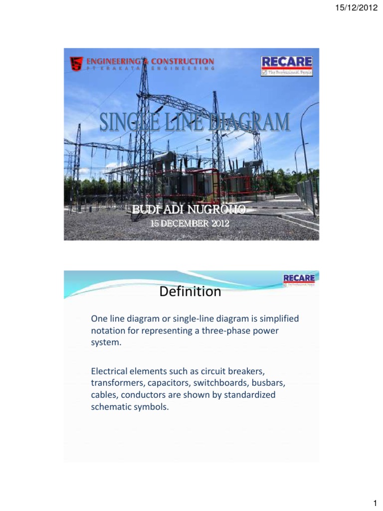 2-1. Elect - Single Line Diagram | PDF | Electric Power System | Relay