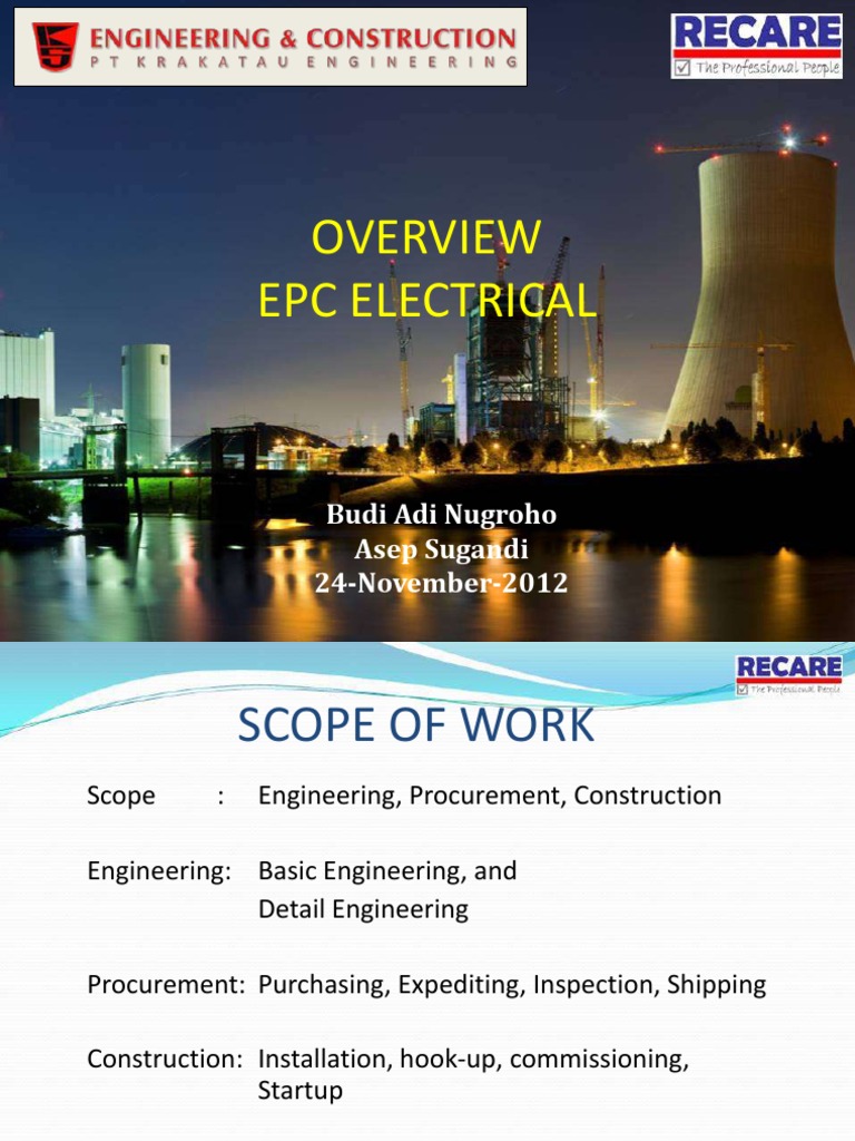 Overview EPC Electrical | PDF | Specification (Technical Standard ...