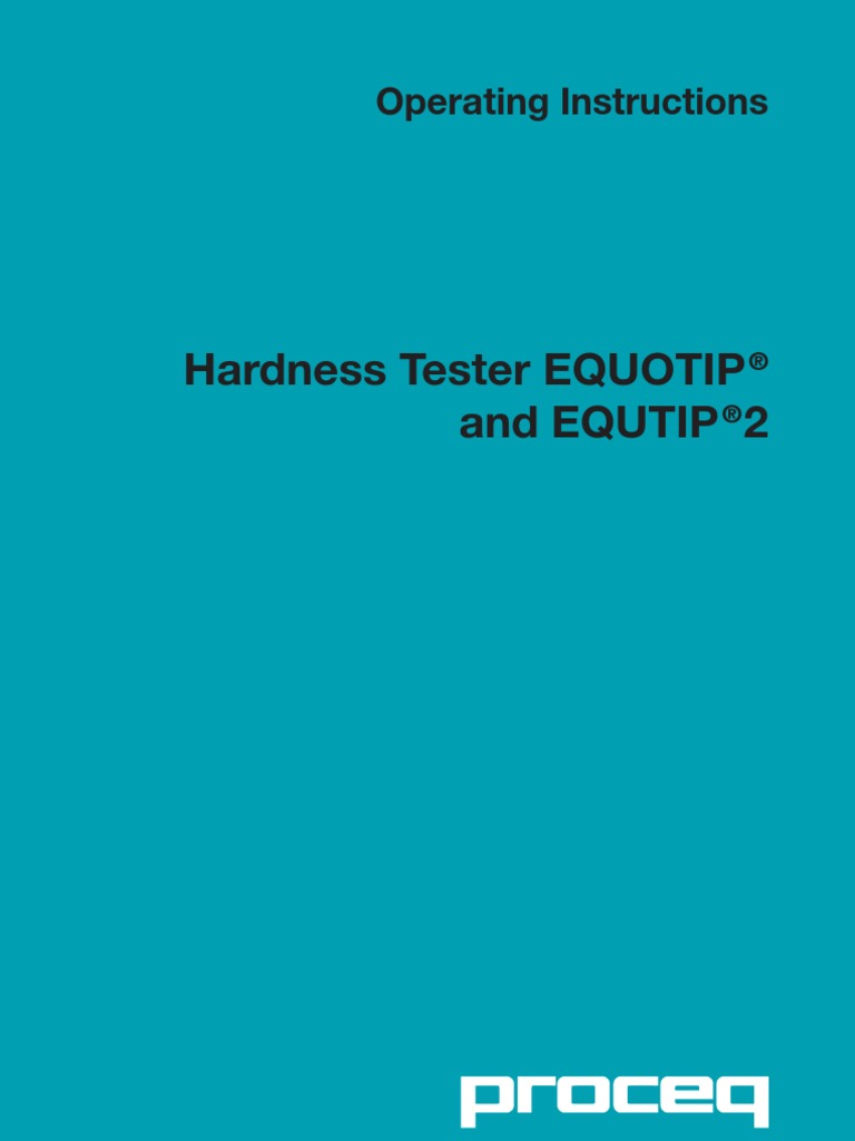 Equotip 2 User Manual E - 200605 | PDF | Technology & Engineering