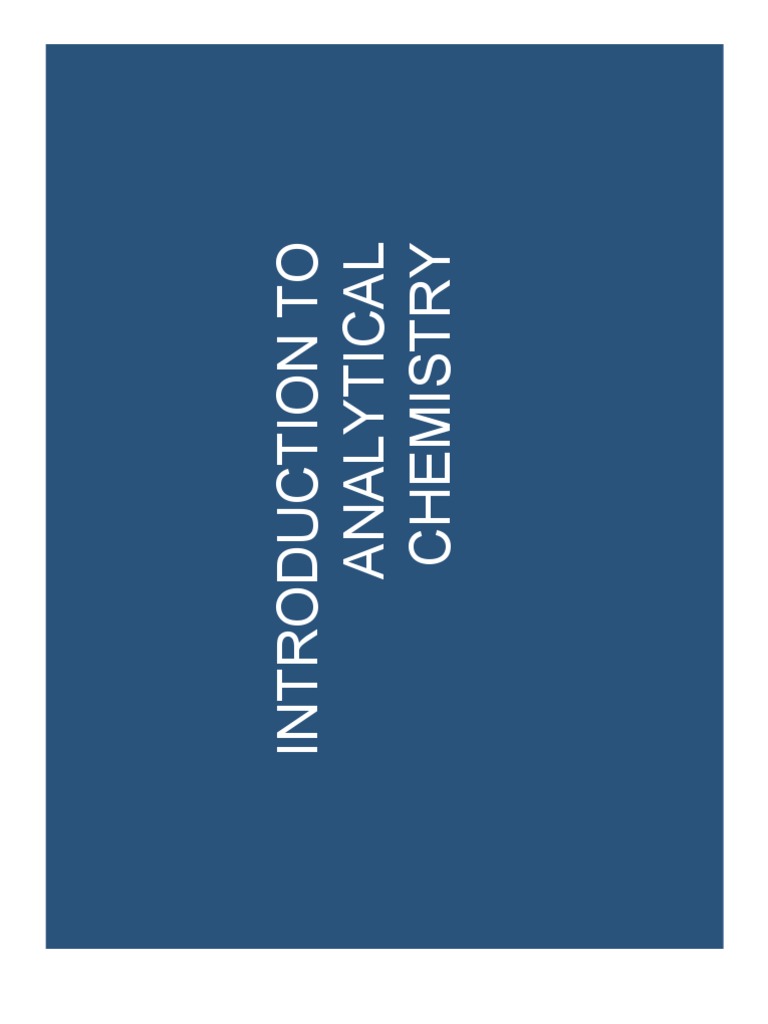 Introduction To Analytical Chemistry | PDF | Molar Concentration | Mole ...
