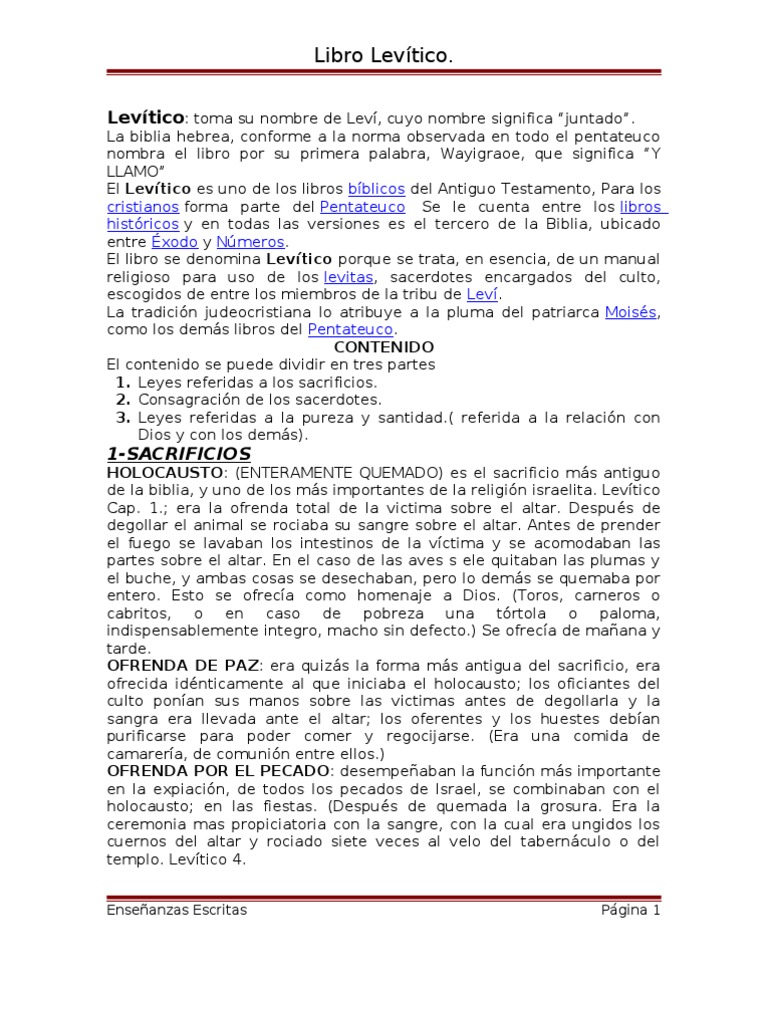 Levitico | PDF | Libro de levítico | Sacerdote