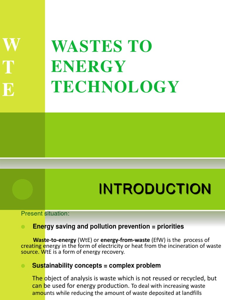 Waste To Energy | PDF | Gasification | Incineration