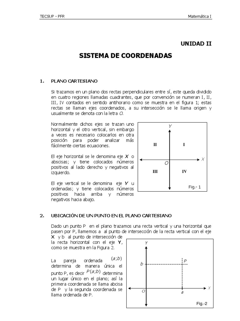 Sistema de Coordenadas PDF | PDF | Sistema de coordenadas Cartesianas ...
