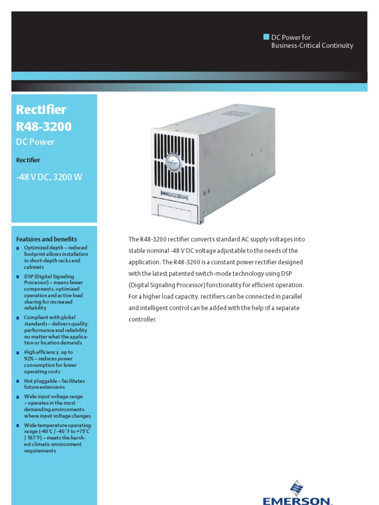 NetSure 701 Rectifier 3200 W | PDF | Electrical Engineering | Electricity