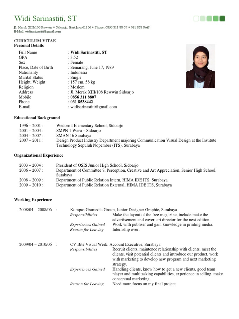 Contoh CV | PDF | Mass Media | Marketing