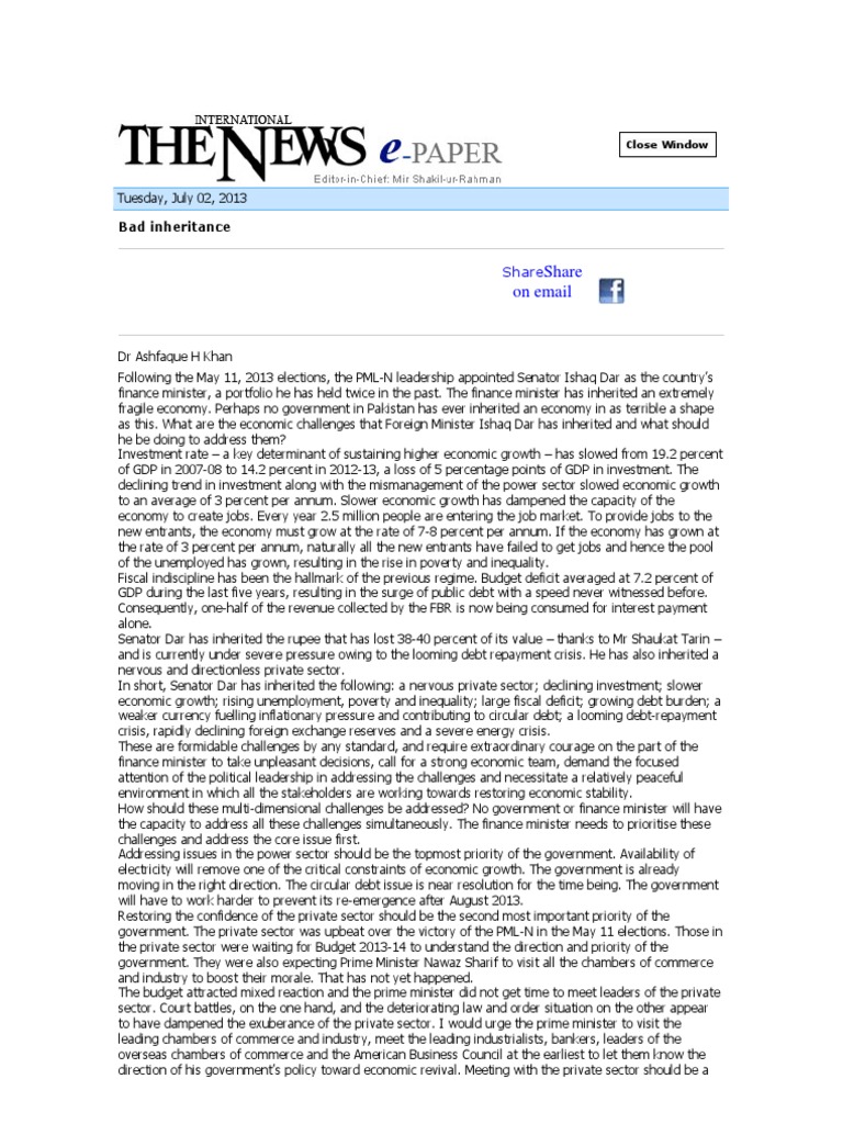 Share On Email: Bad Inheritance | PDF | Business | Social Science