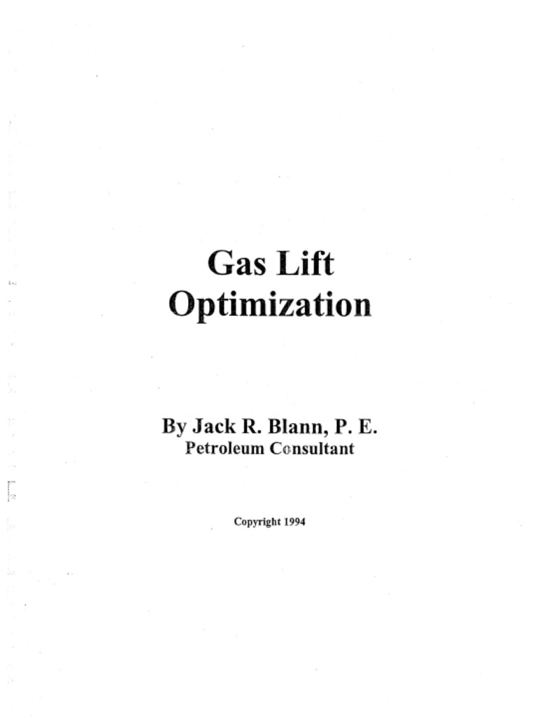 Gas Lift Optimization - PCP | PDF