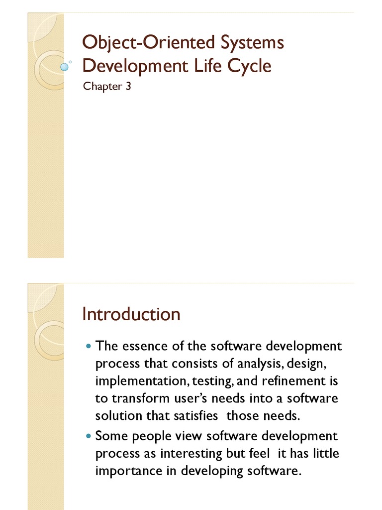 Object Oriented Systems Development Life Cycle | PDF | Use Case ...