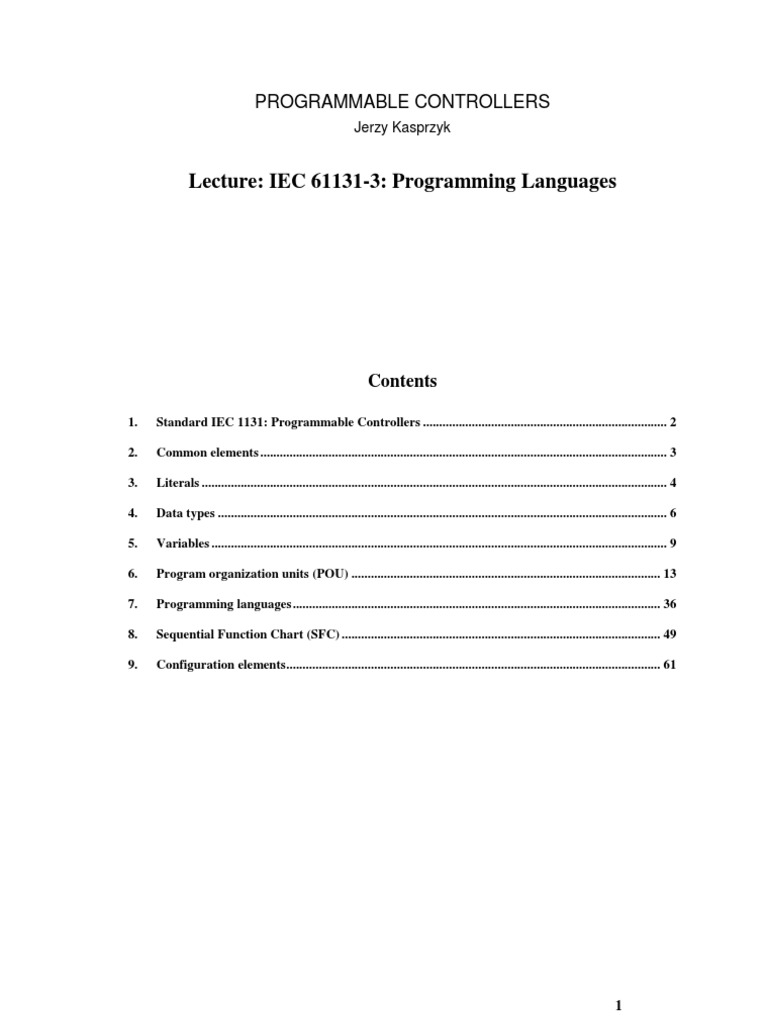 IEC 61131-3 - Programming Languages | Trigonometric Functions | Programmable Logic Controller
