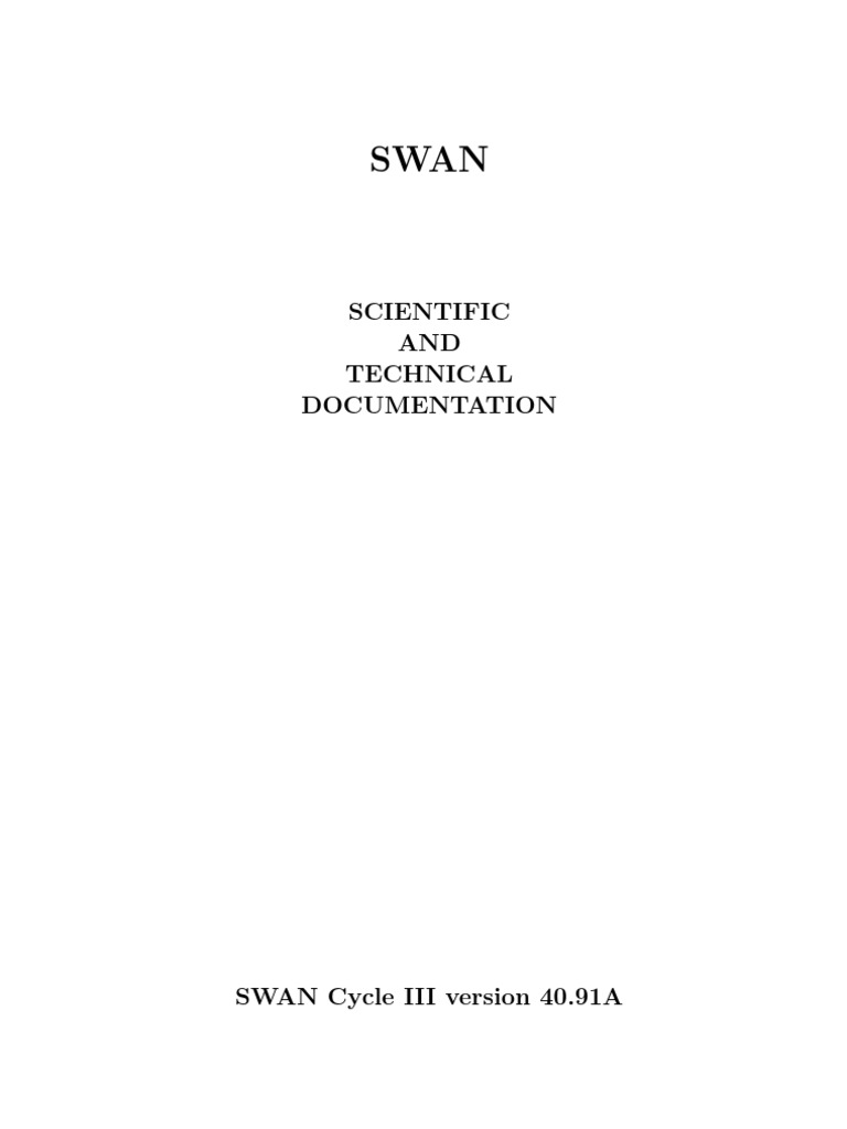 Swan Technical Manual | PDF | Spectral Density | Waves