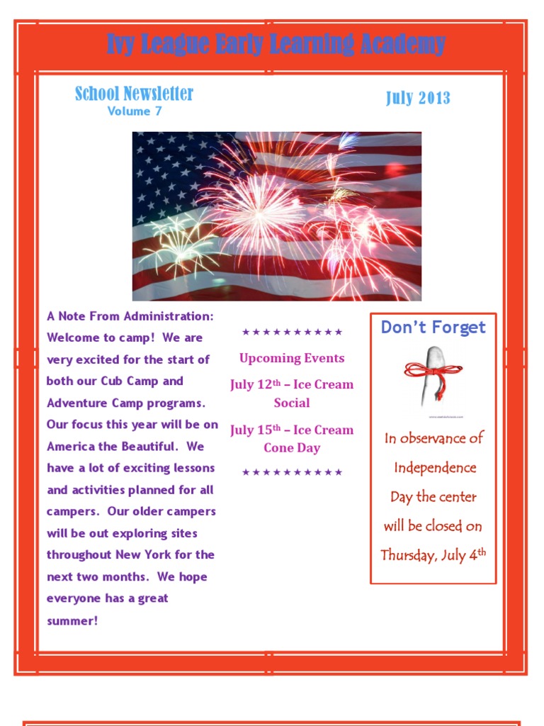 July Newsletter Bayside | PDF | United States Declaration Of ...