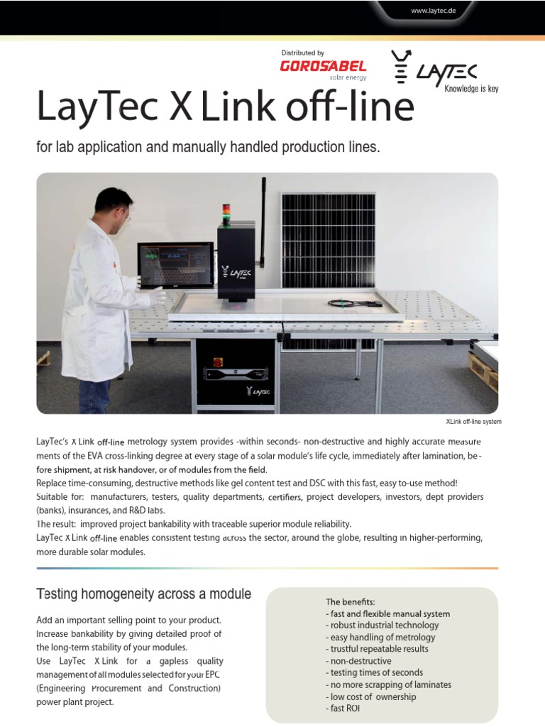 LayTec X Link Off-Line Flyer | PDF | Cross Link | Software Testing